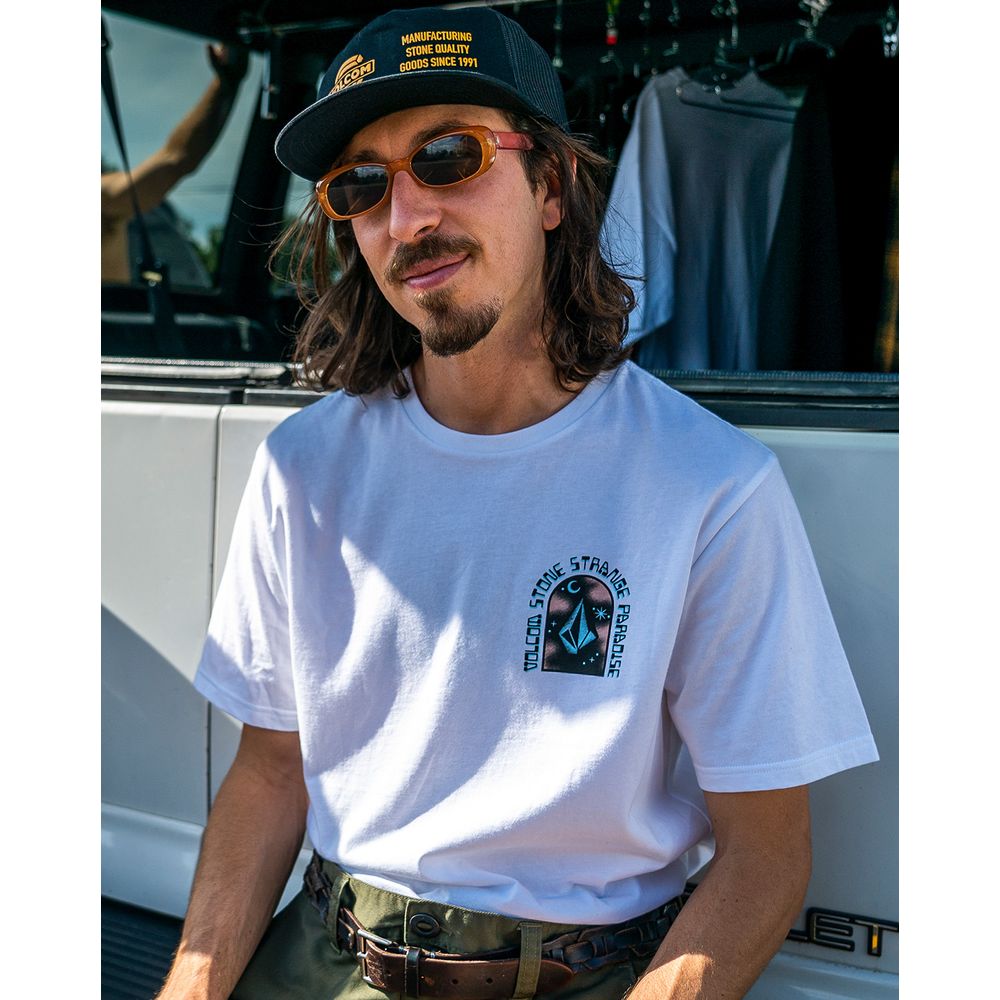 Camiseta Volcom Slim Isle Stone Branca | Volcom Online Store - Volcom